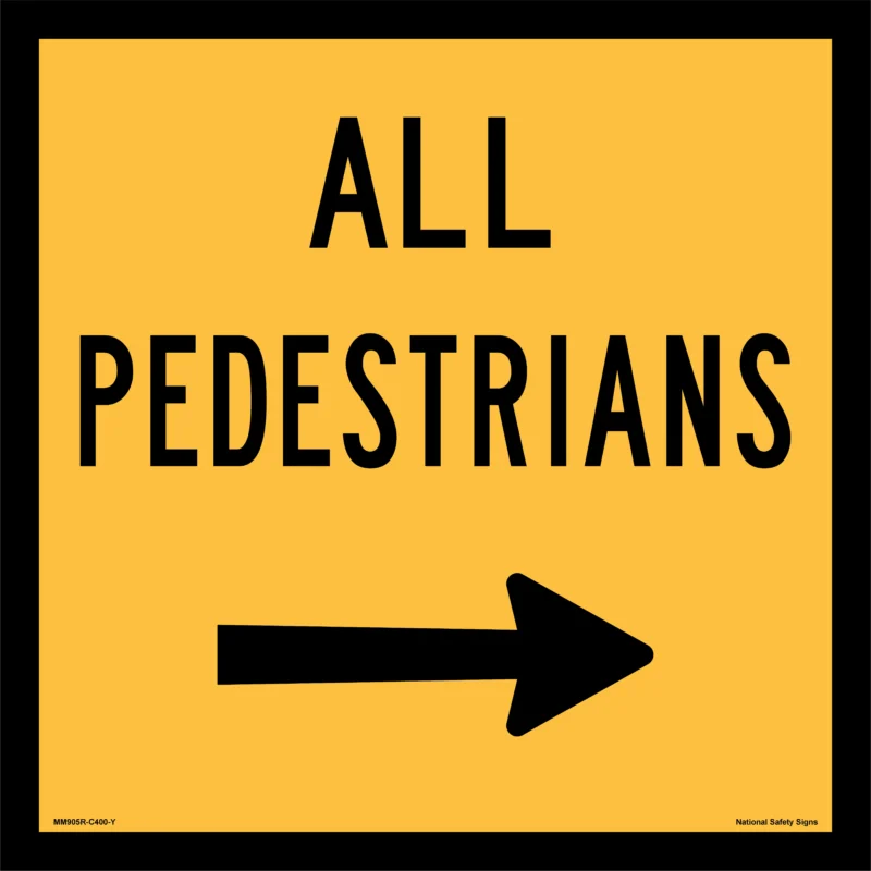 Multi Message All Pedestrians Arrow Sign - Roadwork Signs online