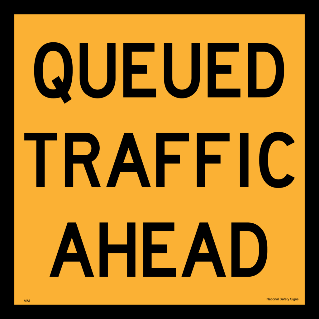 Multi Message Queued Traffic Ahead Sign - Roadwork Signs online