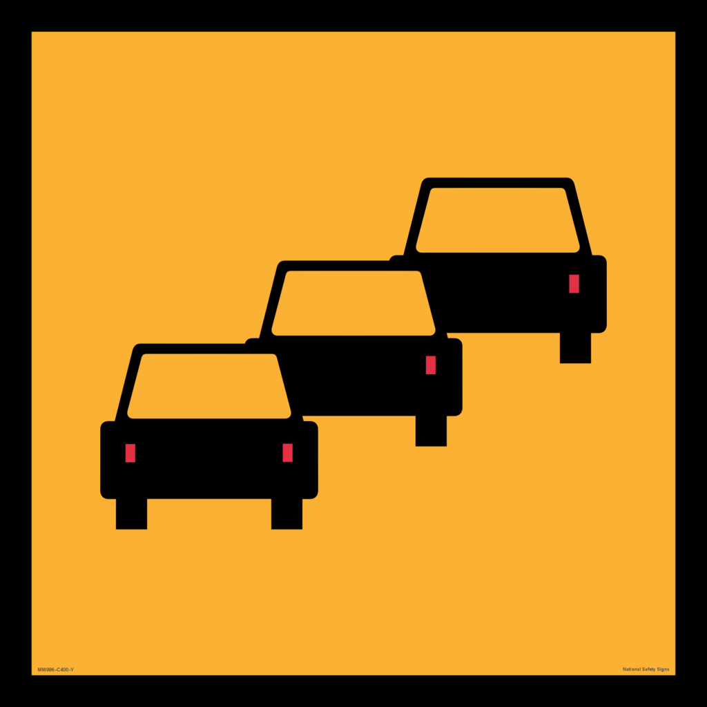 Multi Message sign Pedestrians 1200 x 300 - Traffic control signs