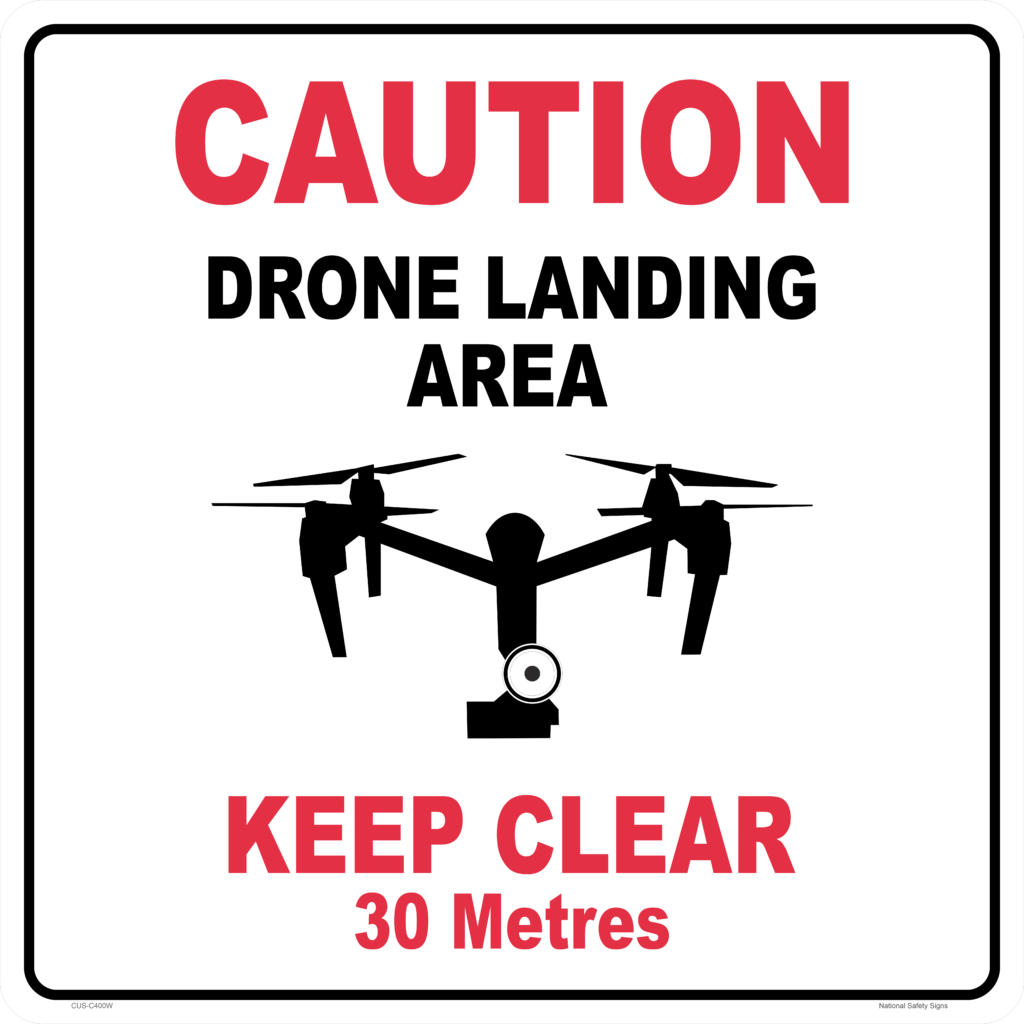 Drone Landing area Sign and Stand Combo - National Traffic Signs