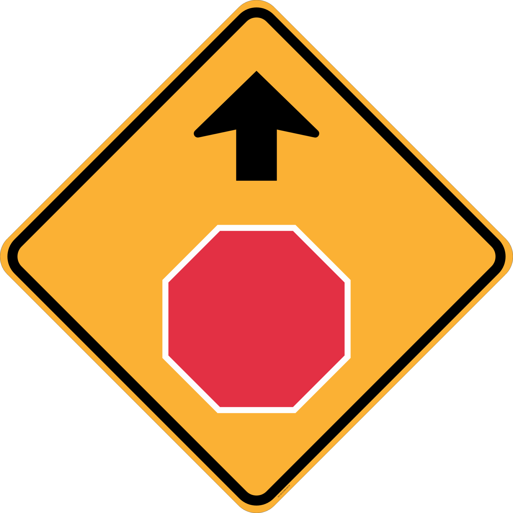 W3-1 Stop Sign Ahead sign - Australian Compliant - National Traffic Signs