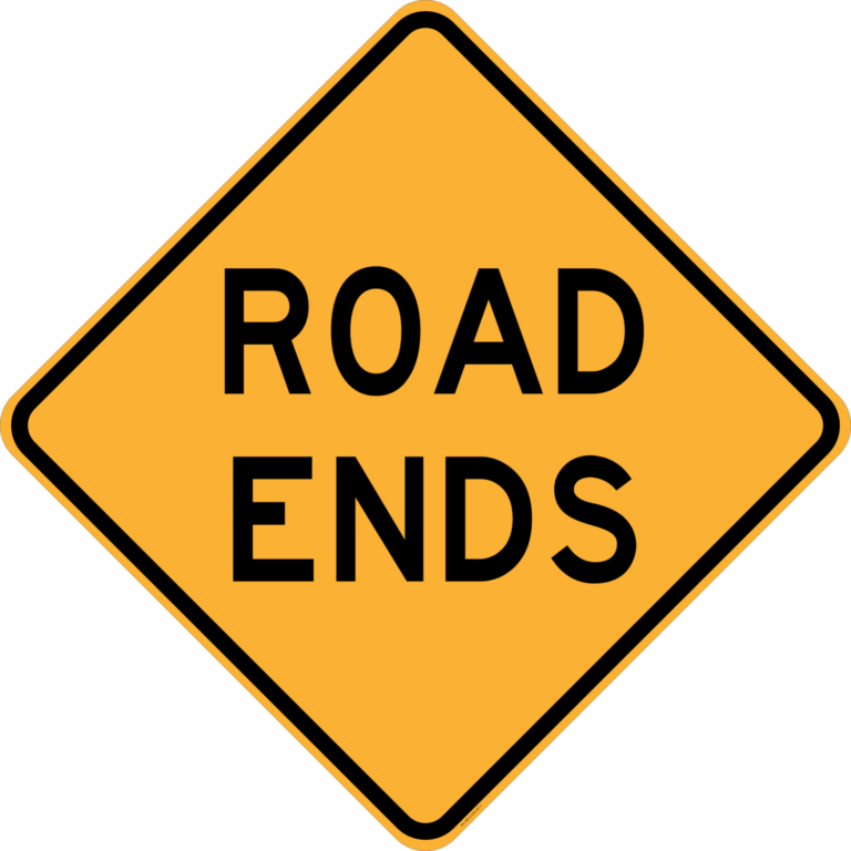 W5-18 Road Ends sign - Australian Compliant - National Traffic Signs