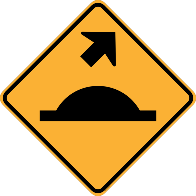 W3-4-2(R) Road Humps Ahead (Angled) sign - Australian Compliant ...