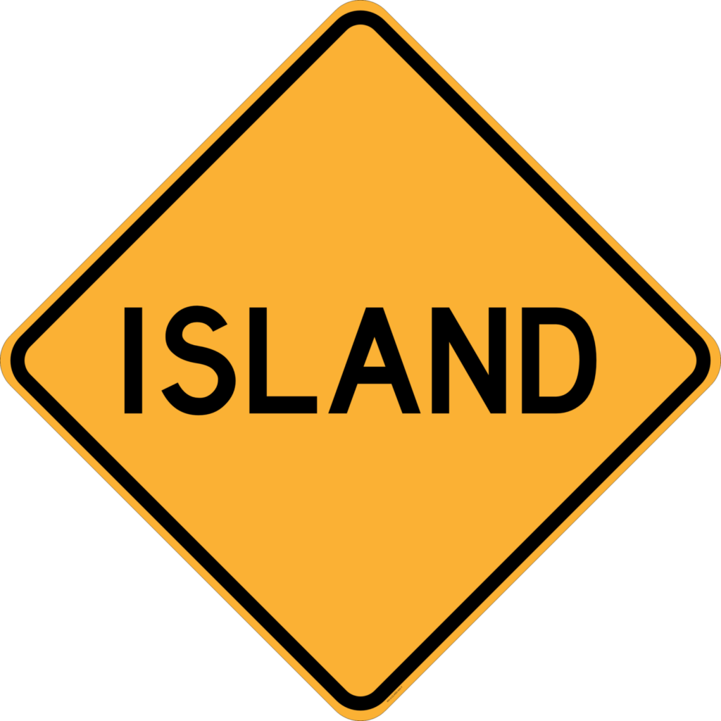 W4-5 Traffic Island - Australian Compliant - National Traffic Signs