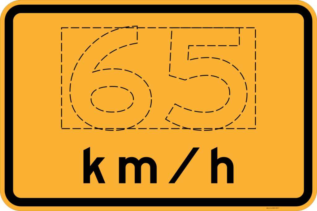 W8-2 xx km/h Advisory Speed - Australian Compliant - National Traffic Signs